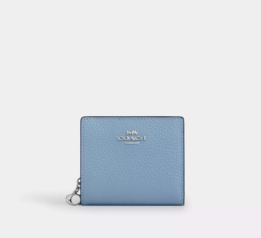 Coach Snap Wallet Silver/Pool - Noah's Closet